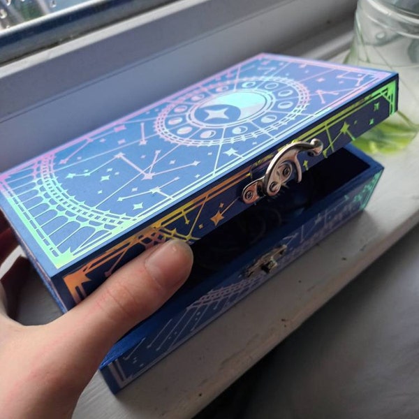 Celestial Moon Personalised Jewellery Box | Crystals and Tarot Storage ...
