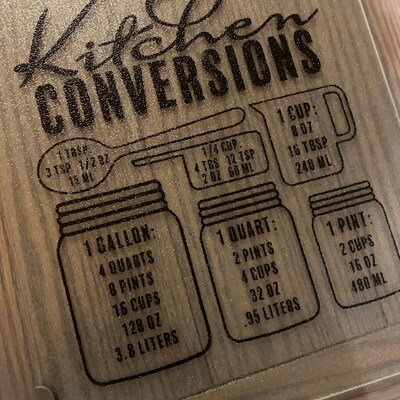 Kitchen Conversion SVG Conversion Chart Kitchen Organization Measuring ...