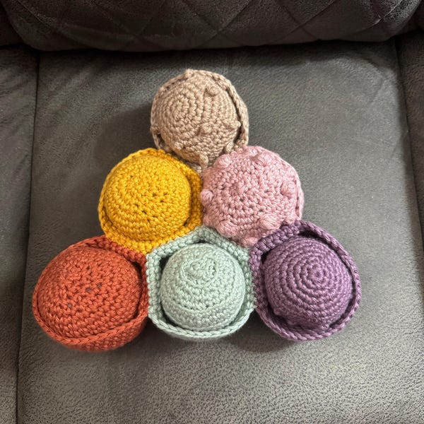 Montessori Crochet Baby Toy Pattern, Color Sorting Game Crochet Pattern ...