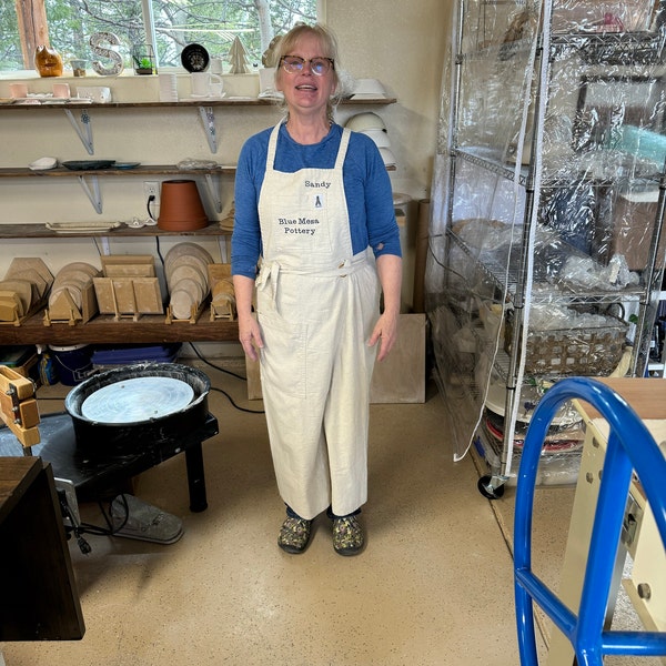 Natural Durable Cotton Canvas Pottery Apron Ceramic Apron Throwing ...