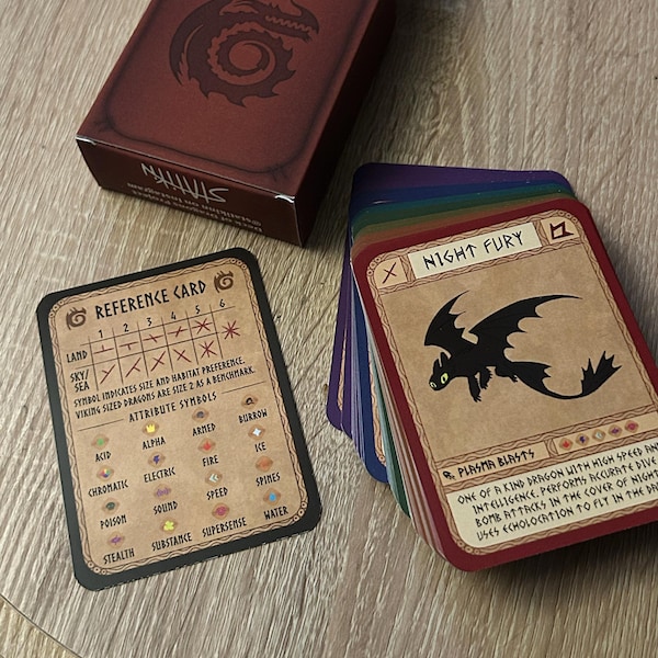 HTTYD Deck of Dragons (how to Train Your Dragon Cards) - Etsy