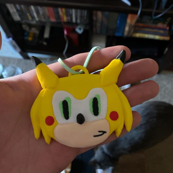 3d Printed Sonichu Medallion - Etsy