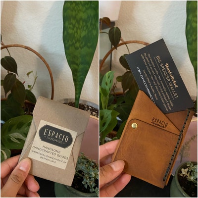 Big Spender Minimalist Leather Wallet Simple Front Pocket - Etsy