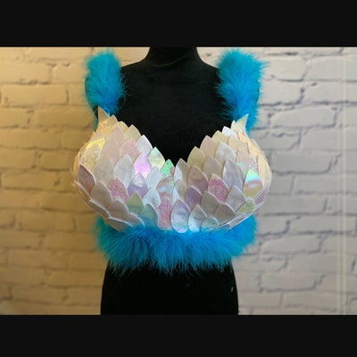 Boho Rhinestones and White Fringe Bra Top - Etsy