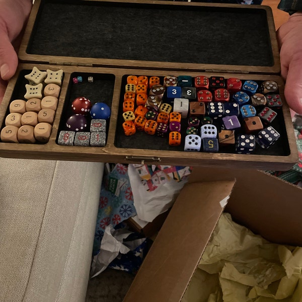 Wooden Box for Playing Dice - Magic Tree - Board Game Accessory - Dice ...