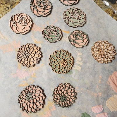 Flowers set 2 SVG Files for Silhouette Cameo and Cricut. Flowers ...