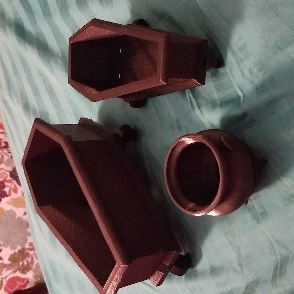 Coffin Mini Planter & Stand, Goth Succulent Planter Decor, Indoor ...