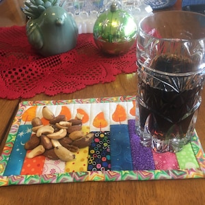 Log Cabin Cross Mug Rug Pattern | Etsy