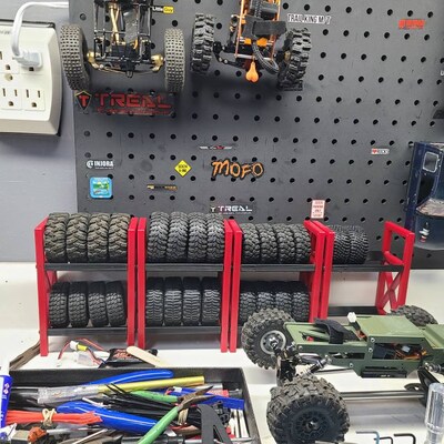1/10 & 1/24 Scale RC Tire Racks crawler and Touring/drift Arrma Grom ...