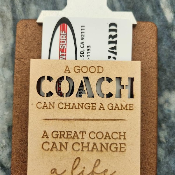 Coach Clipboard Card Holder, Coach Gift Card, Coach Appreciation Gift ...