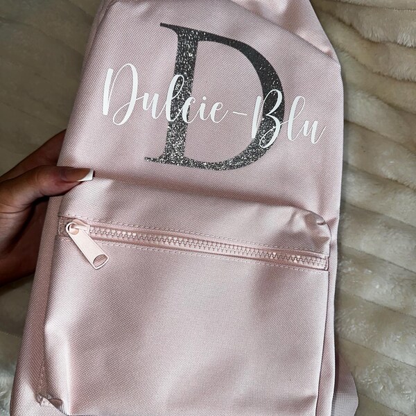 Personalised Name Initial Backpack | Custom Girls Boys Kids Children ...