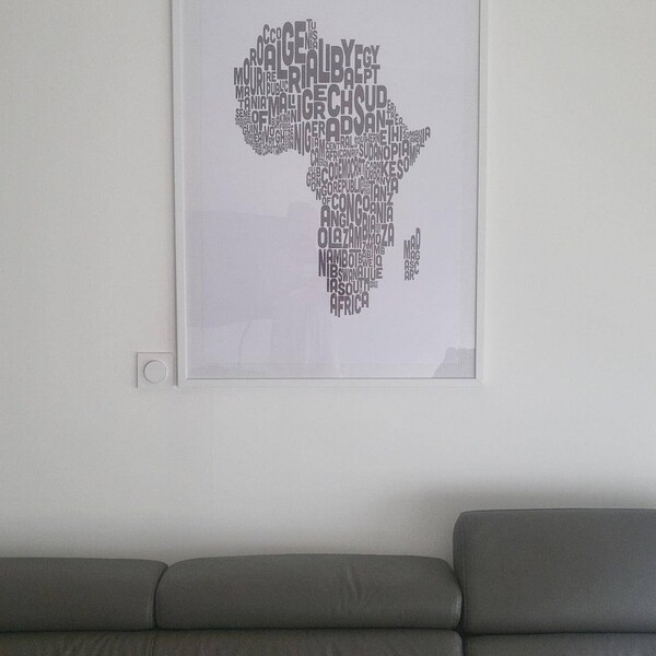 Typography Map of Africa Map, Text Art Print - Color Options (774) - Etsy