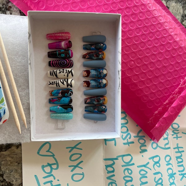 Hand Painted Ice Cream Sundae Press-on Nail Set - Etsy