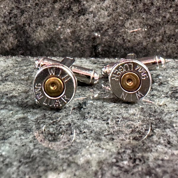 Bullet Cufflinks, Winchester 308 Nickel Bullet Cufflinks, Wedding ...