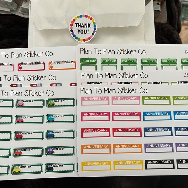 1639~~road Trip Signs Planner Stickers. - Etsy
