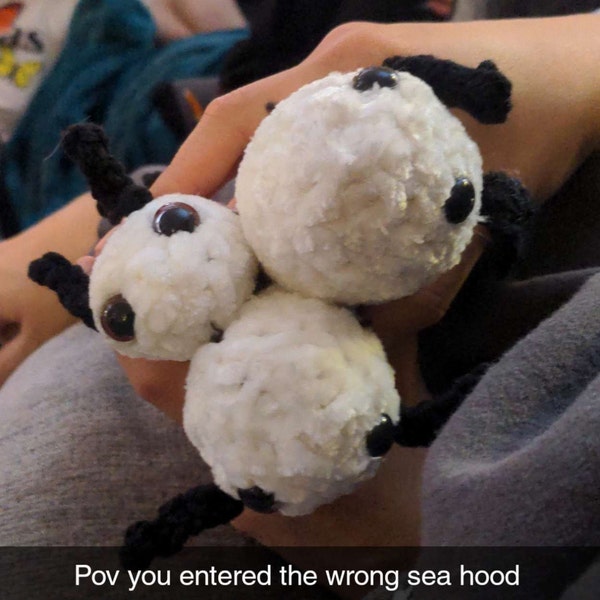 PATTERN ONLY - Fluffy Sea Bunny, Sea Bunnies, Sea Slug, Jorunna Parva ...