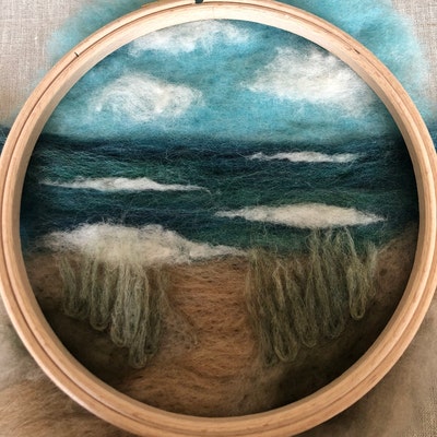 Beach View Needle Felting Kit Beginner Friendly Includes Video ...