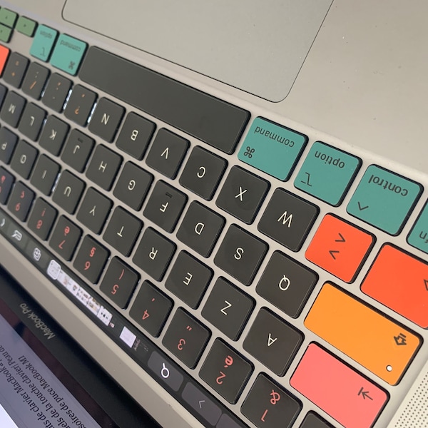 Colorful Font MacBook Keyboard Stickers| Keyboard Key's Individual ...