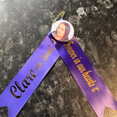 Floral Tribute Ribbon, Birthday Bouquet and Wreath Ribbon. Personalised ...