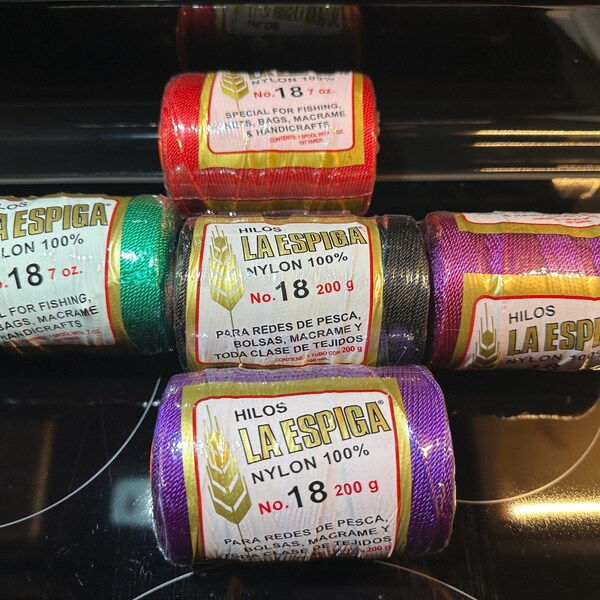 La Espiga No.18 - 100% Nylon Omega, Crochet Thread, Thread for Crafts ...