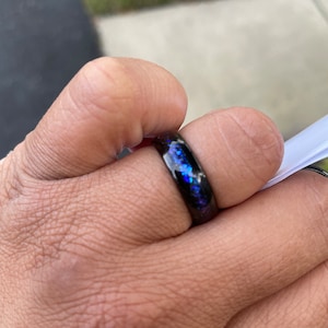 Orion Nebula Ring, Tungsten Outer Space Ring, 8mm-6mm-4mm Man Woman ...