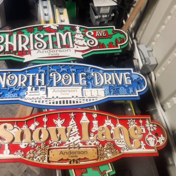 Merry Christmas Street Signs - 3 Street Signs Designs Included - SVG ...