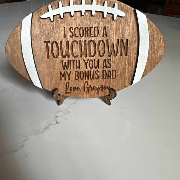 Football Dad Gift Custom Father's Day Sign Personalized Dad Gift From ...