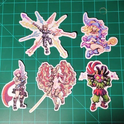 Final Fantasy VII Remake Pixel Art Stickers Cloud Strife, Sephiroth ...