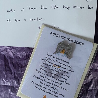 Pocket Hug From Heaven Pocket Token Bereavement Gift Keepsake Memorial ...