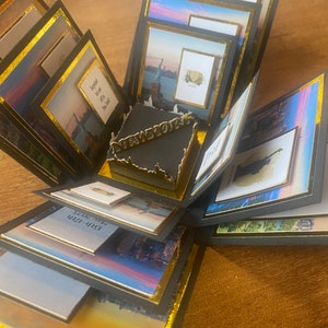 Navy Blue & Silver Exploding Wedding Invitation Boxes Luxury - Etsy