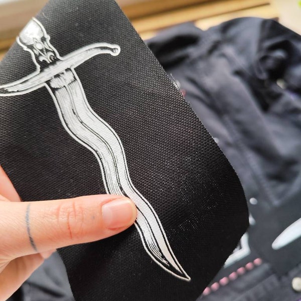 Patch Set "daggers" - Two Screen Printed and Hand Cut Dagger Patches - Etsy