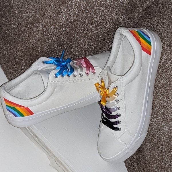 Transgender Pride Shoelaces — Subtle LGBT Pride Accessory Pride Flag ...