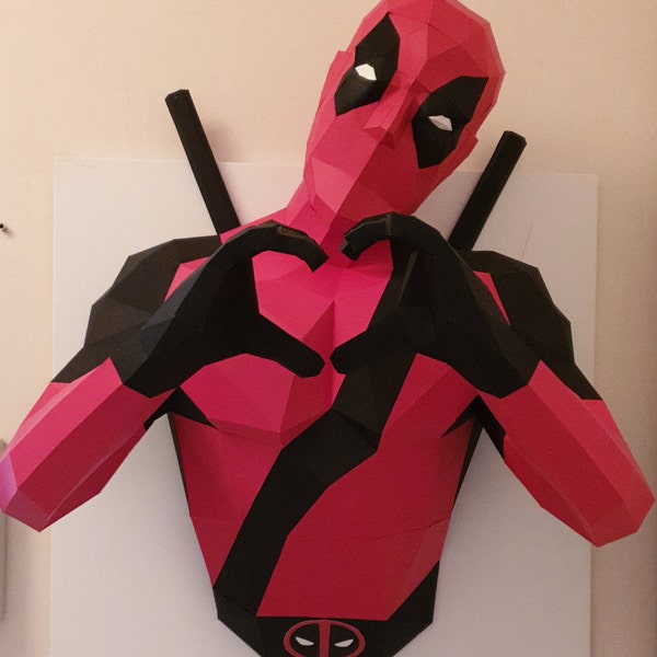 Deadpool Papercraft , PDF Template, DIY 3d Model, Fanart, Paper ...