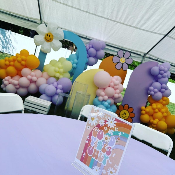 Groovy Birthday Party Decor 70' Daisy Tattoo Station Sign Decor Groovy ...