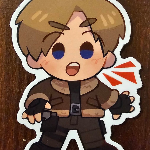 Leon Kennedy | Resident Evil | 3" Matte Vinyl Stickers - Etsy