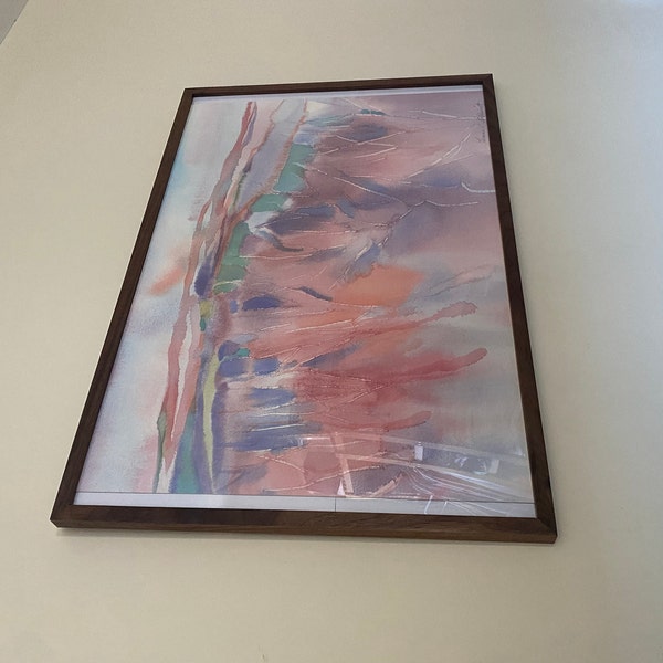 Solid Walnut Canvas Float Frame - Etsy UK