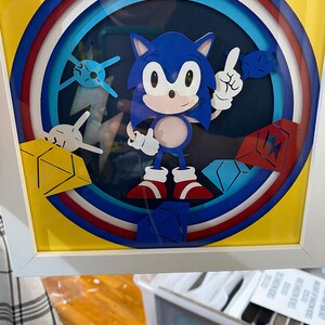 SONIC SHADOW BOX 7 Layer Template - Etsy