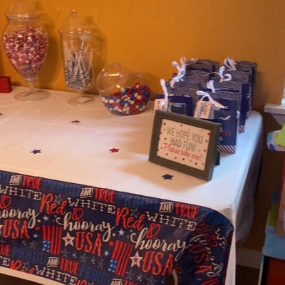 Red Checked Gingham Printable Party Food Tents Folding Editable Buffet ...