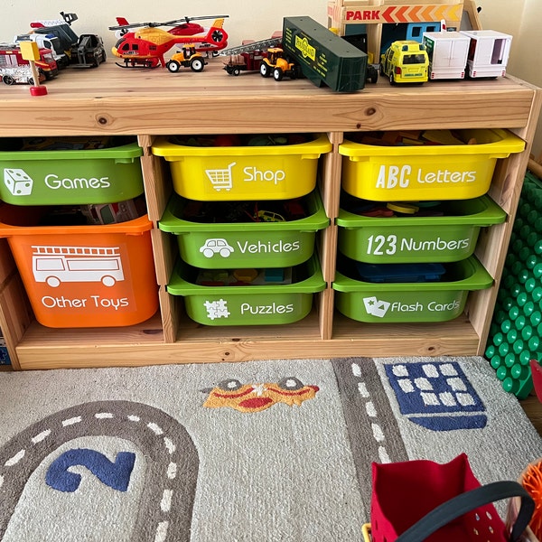 Toy Storage Decals | Plastic Toy Box Labels | Self-adhesive ...