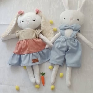 Bunny Sewing Pattern PDF Make 2 Types of Cloth Bunny Rabbit - Etsy