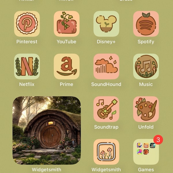 ORIGINAL Cottagecore / Fall Aesthetic App Icons | Hand Drawn | Ios and ...
