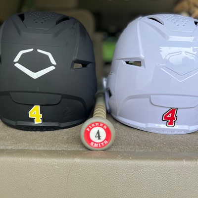 Personalized Baseball Bat Knob Decals, Choose Text, Number & Colors ...