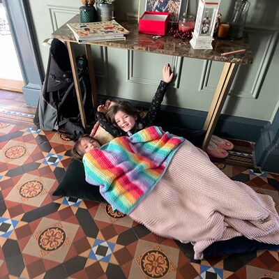 Childrens Sewing / Cross Stitch Kit With Binca Fabric, Blunt Needle and ...