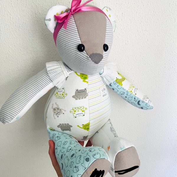 Baby Clothes Keepsake Memory Teddy Bear Stuffed Animal - Etsy
