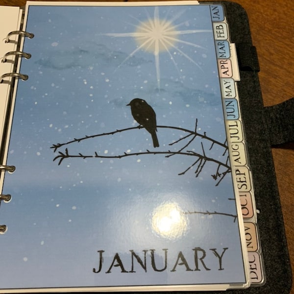 A5 Size Pastel Monthly Dividers Jan-dec - Etsy
