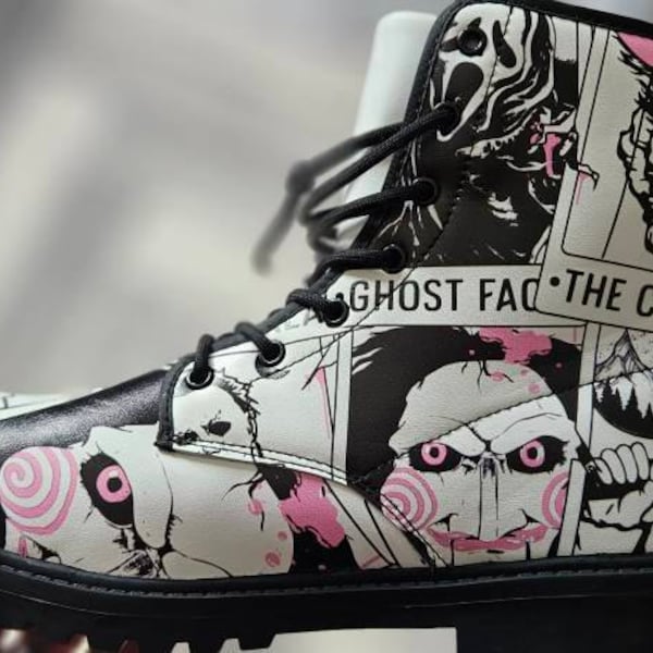 Horror Characters Boots Halloween Leather Boots Halloween Shoes Horror ...