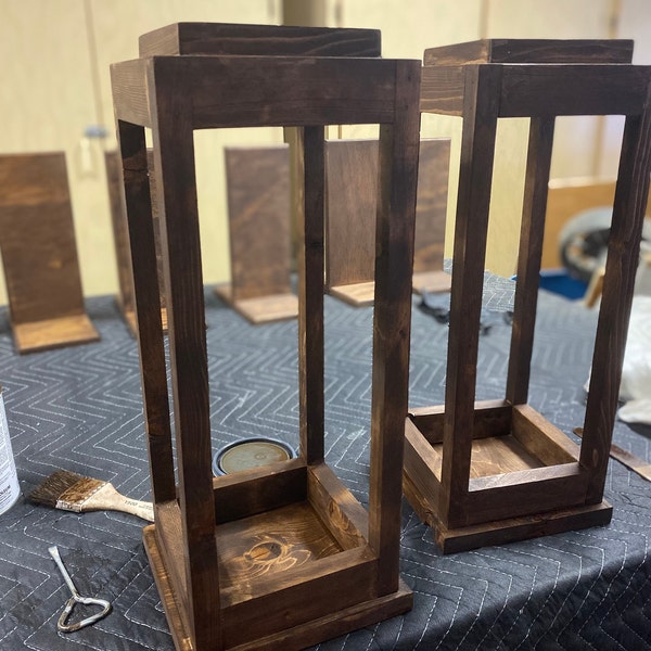 DIY Rustic Wood Lantern Decor Plans (downloadable Template) - Etsy