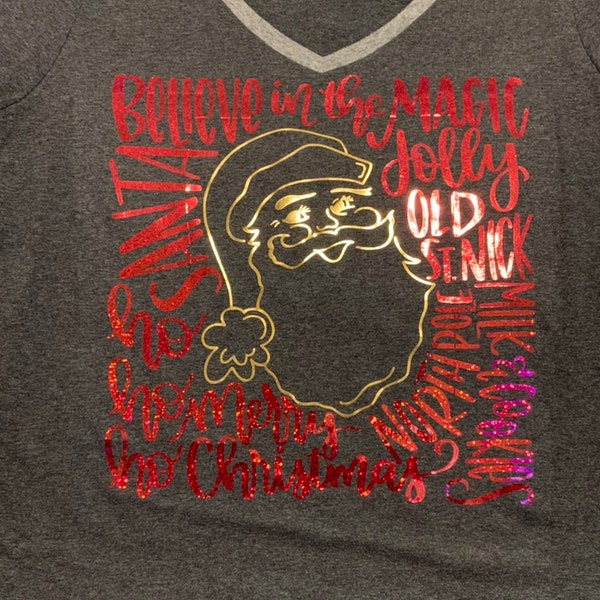 Santa SVG / Christmas Typography / Word Art / Christmas SVG / Christmas ...