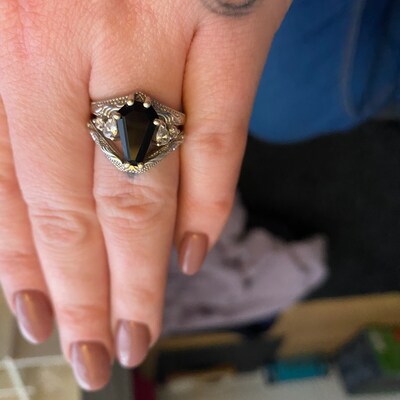 Padparadscha Engagement Ring for Women 925 Sterling Silver Padparadscha ...