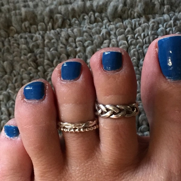 Sterling Silver Toe Ring, Knuckle Ring, Toe Jewelry, Beach Jewelry, Toe ...